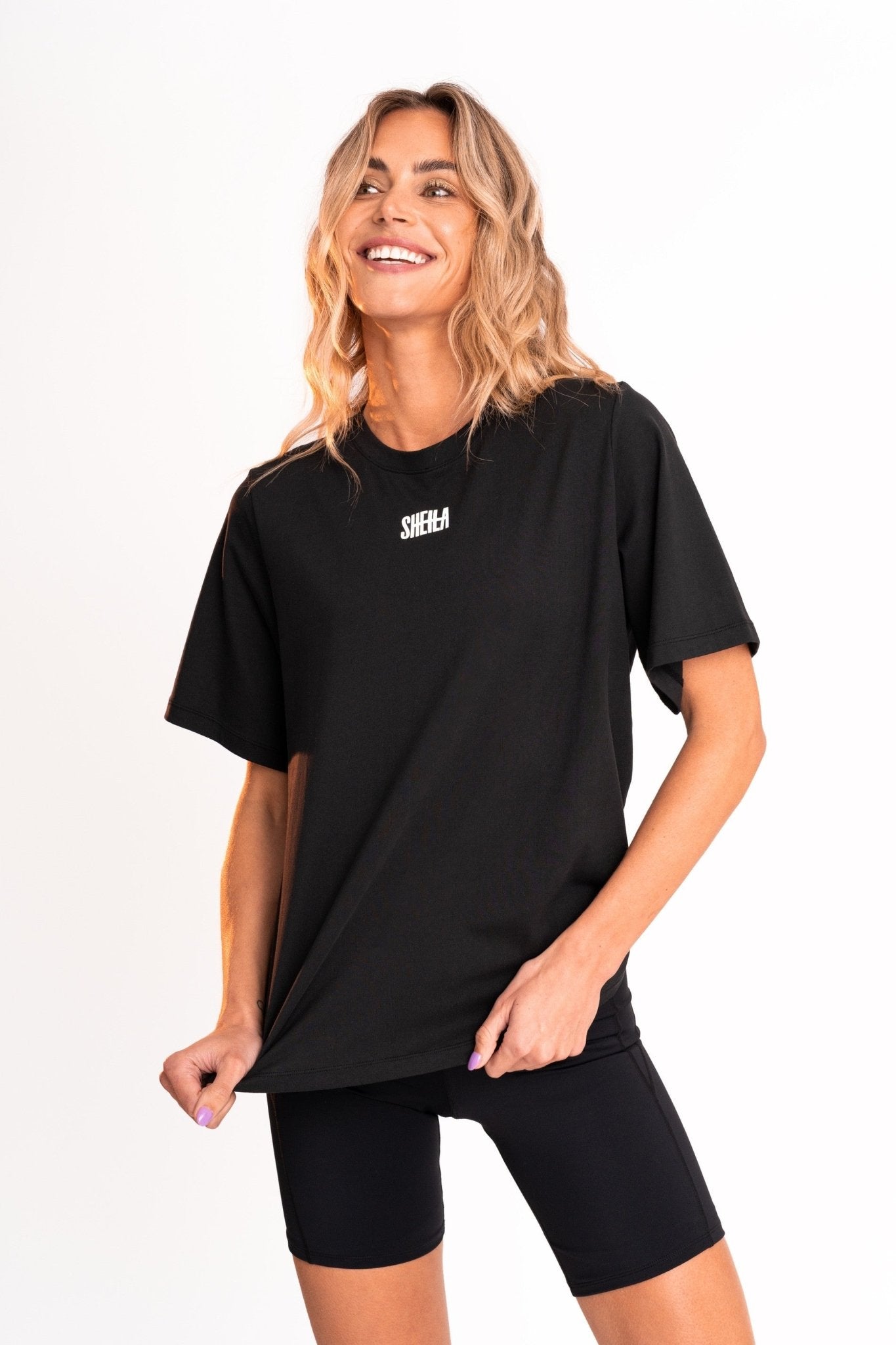Sheila Logo Tee | Black Sand |100% Cotton | SHEILA